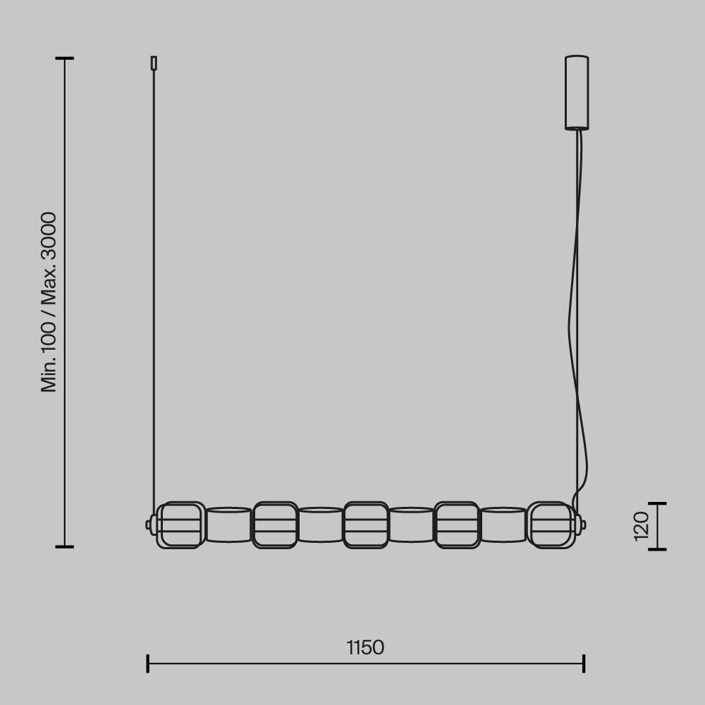 Подвесной светильник Ritmo MOD381PL-L45CH3K купить в Москве от Maytoni
