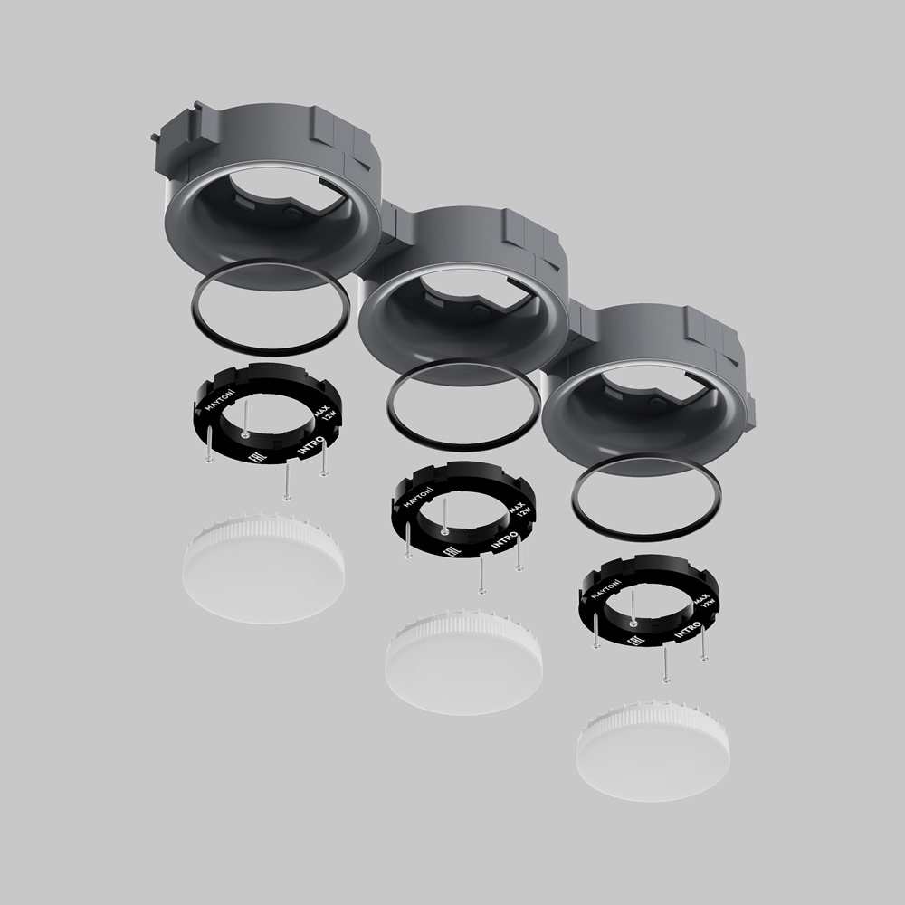 Встраиваемый светильник Intro для натяжного(ПВХ) потолка GX53 12Вт DL019-GX53-B купить в Москве ...